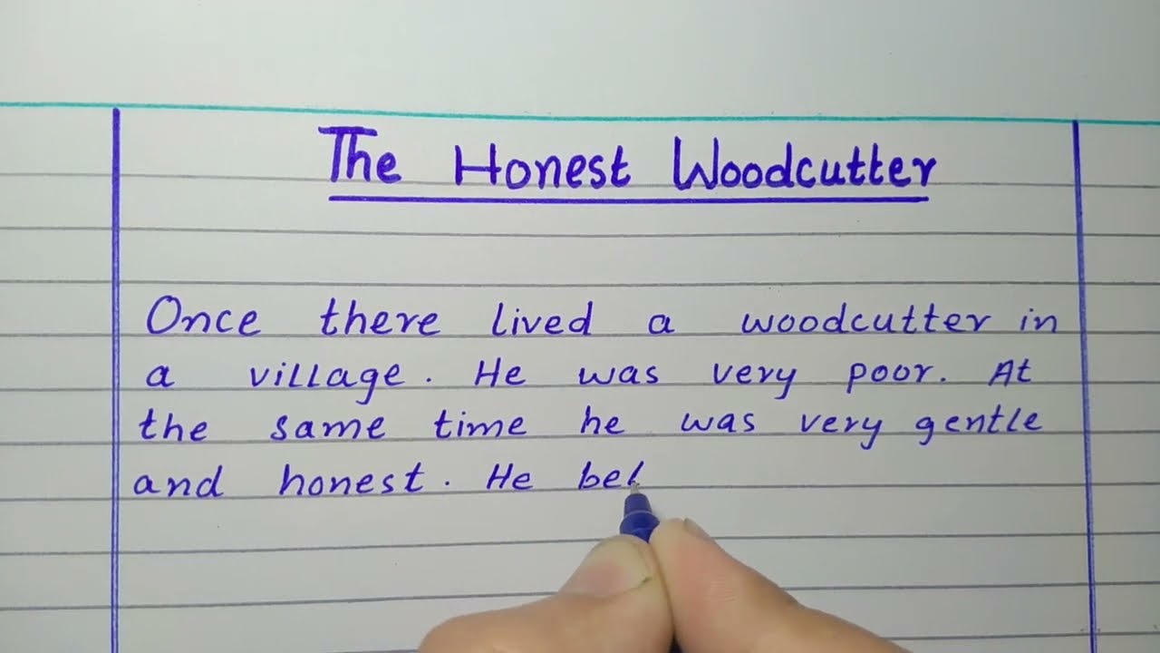 The honest woodcutter|| Moral: Honest is best policy || Important ...