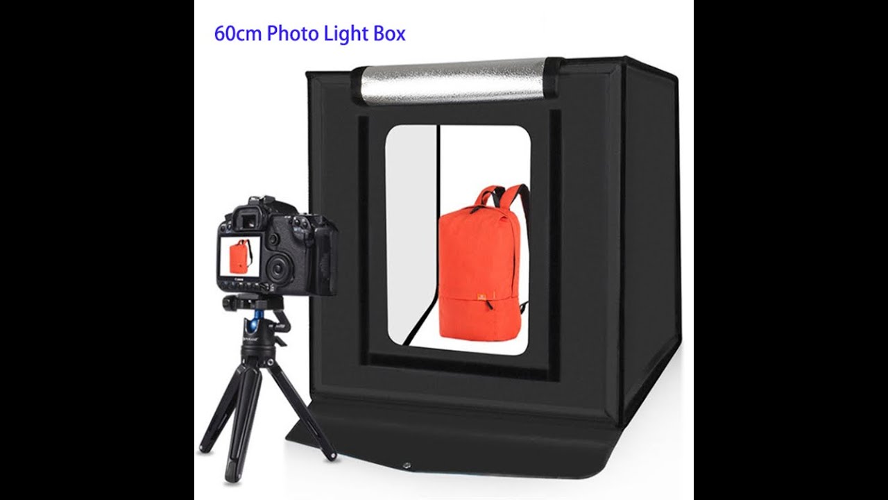 60x60x60cm Photo Box Studio Kit LED Light 6 Color Backdrops Mini 60W ...