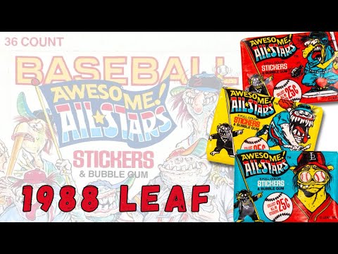 1988 Leaf Awesome All-Stars BOX Opening 36 Wax Packs - YouTube