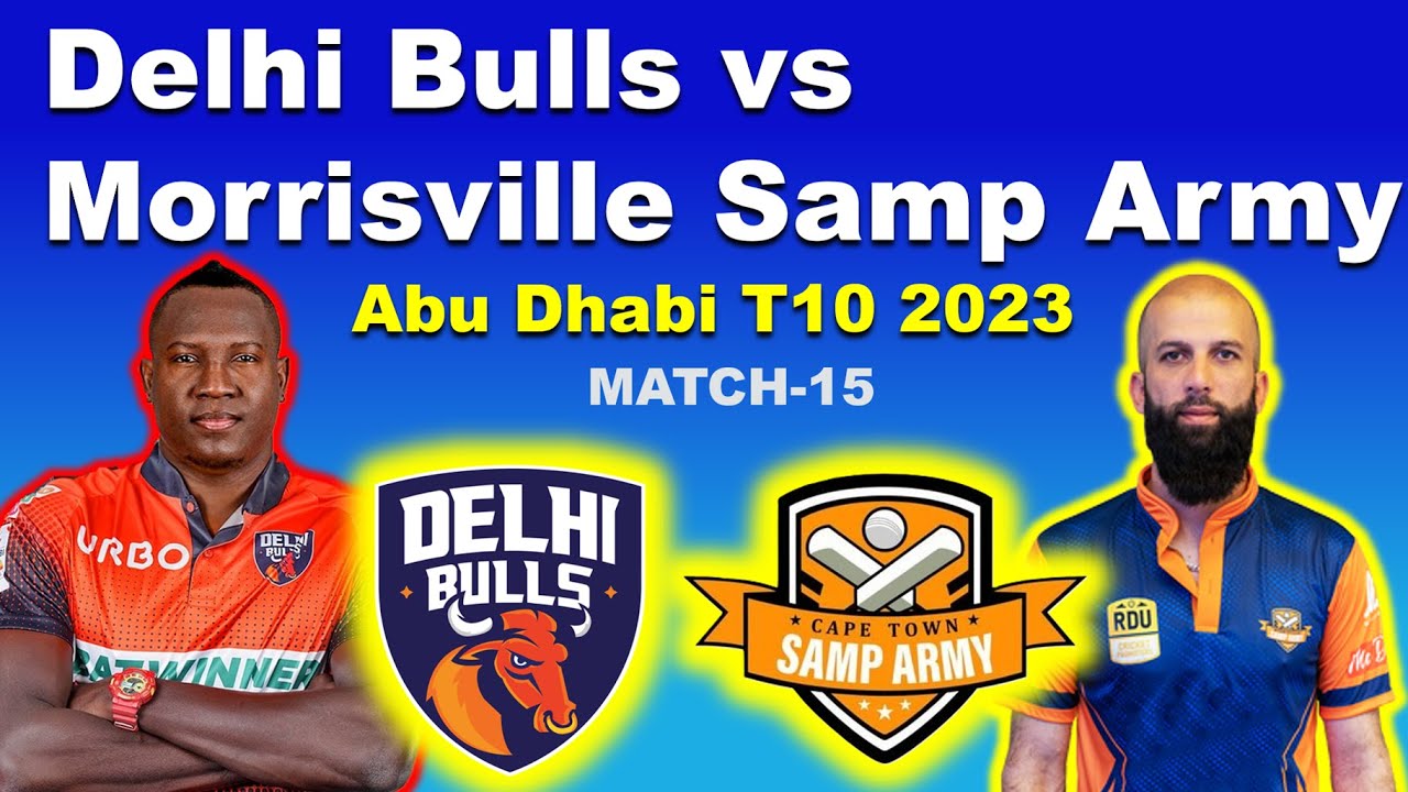 Delhi Bulls vs Samp Army t10 match | Abu dhabi t10 league 2023 | DB vs ...
