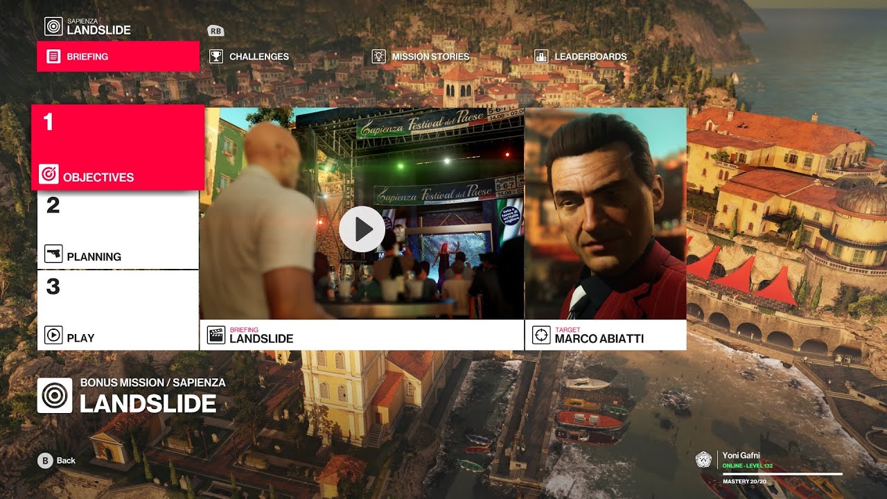 Hitman Sapienza: Bonus Mission - 'Landslide' Walkthrough (All ...