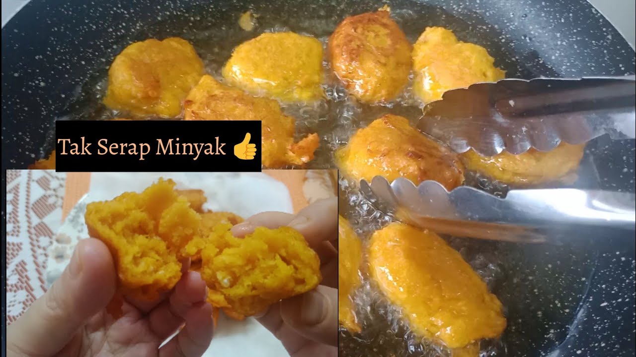 Eng Sub) Pumpkin Fritters | Cekodok Labu, isi tak serap minyak. (In ...