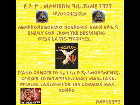 Emerson, Lake & Palmer - 1977 - Dane County Coliseum in Madison ...