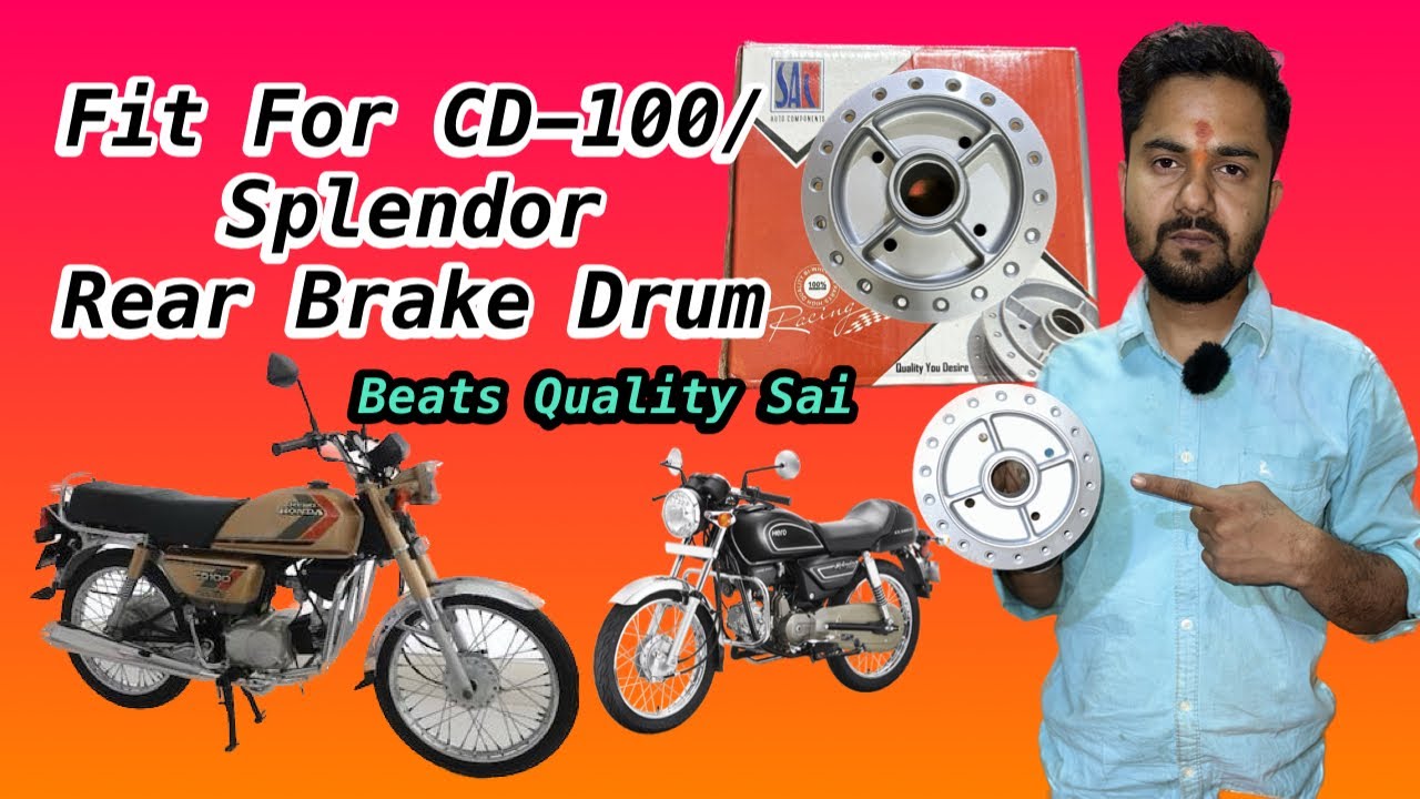 Fit For Hero CD-100/ Splendor Old Model Rear Brake Drum #herohonda #hero @sgapunboxing - YouTube