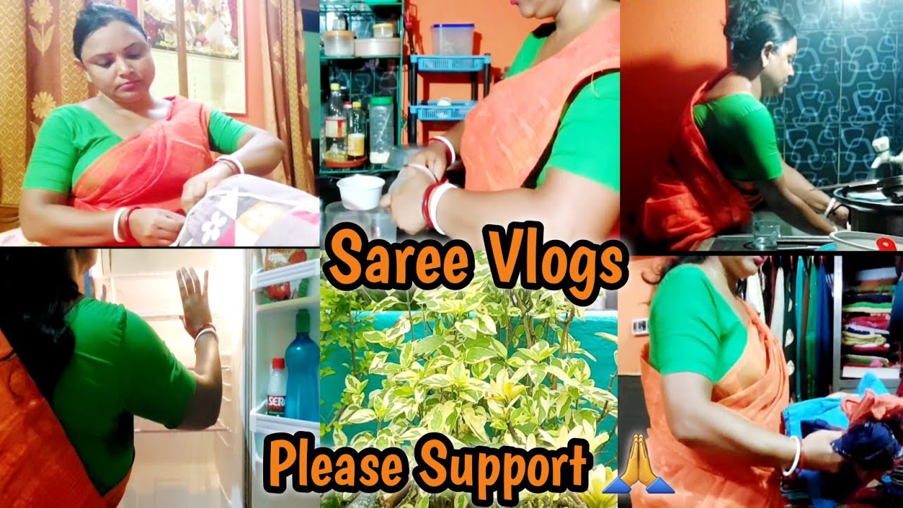 ️ Saree lover | saree vlog cleaning | Indian housewife vlog # ...