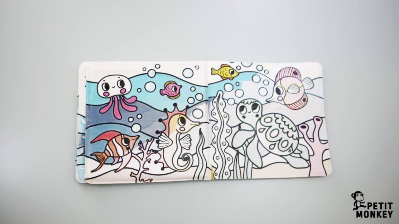 Petit Monkey magic splish splash bath book - YouTube