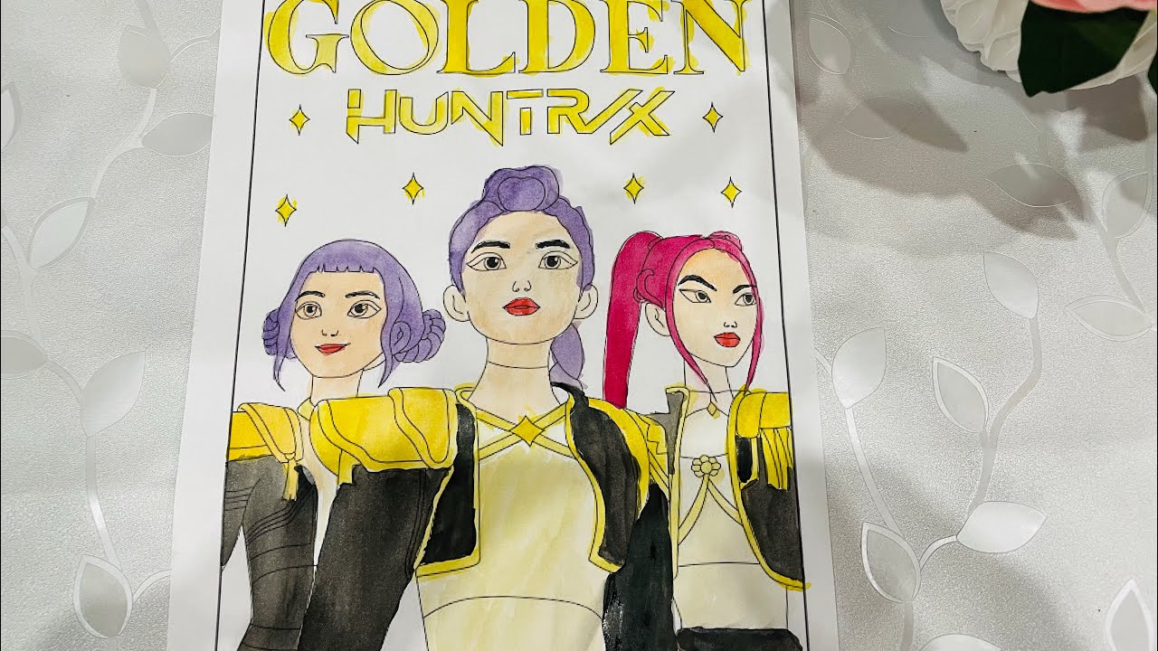 KPop Demon Hunters. Golden Huntrix #kpopdemonhunters #colors #coloring ...