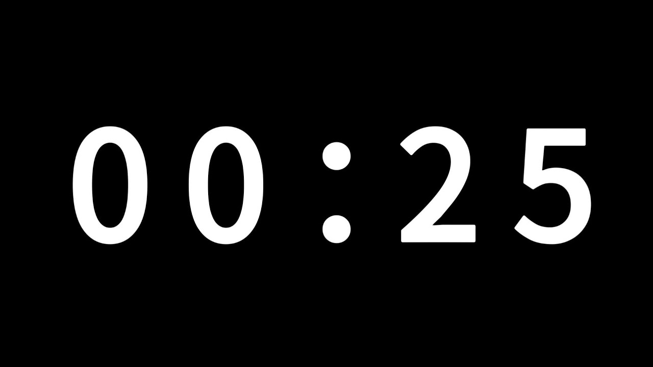 25 Second Timer | 25 Second Countdown | 25秒倒计时 | 25秒计时器 | Hitung Mundur 25 Detik - YouTube