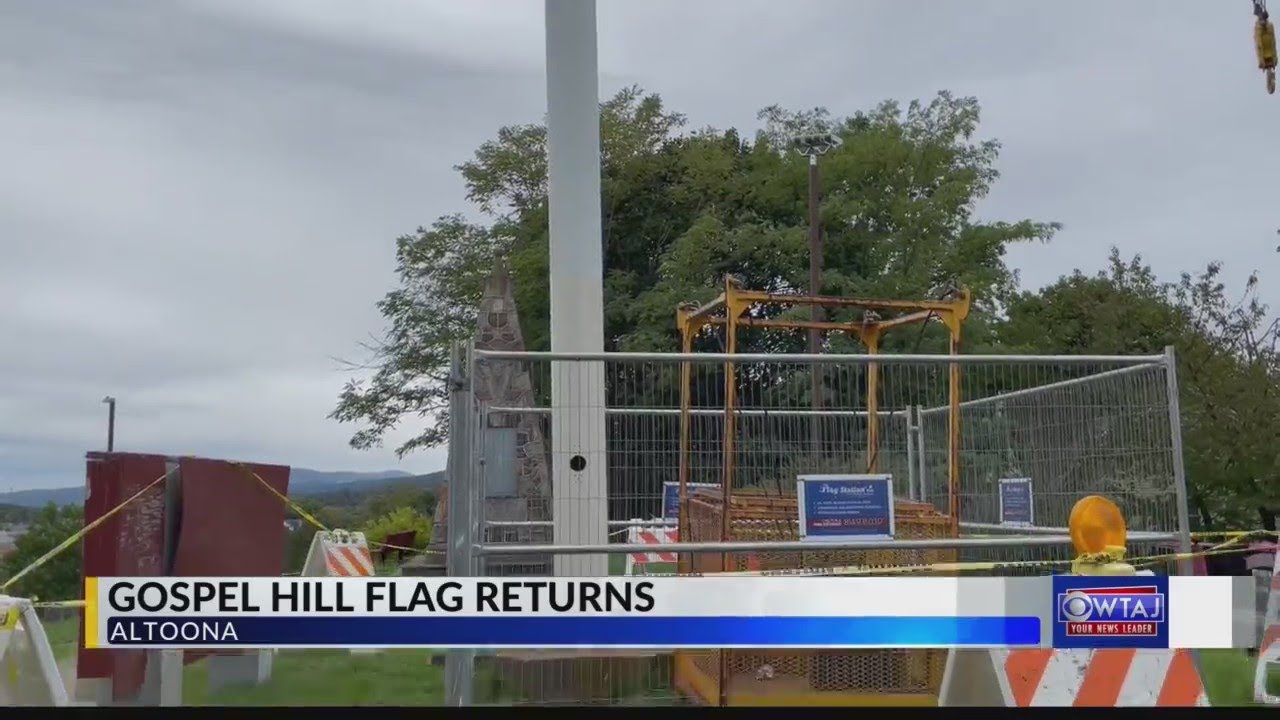 Gospel Hill Flag set to return to the Altoona skyline - YouTube