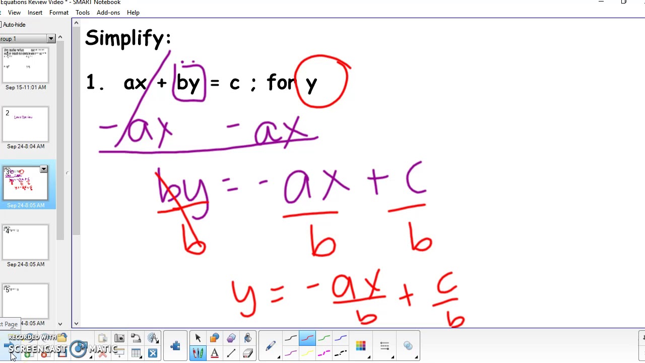 Literal Equations Review Video - YouTube