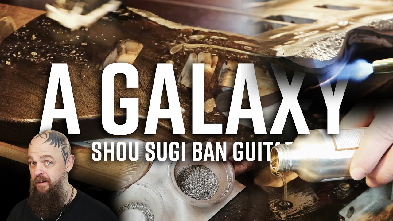 A GALAXY Shou Sugi Ban Guitar - Fire & Swarf - YouTube