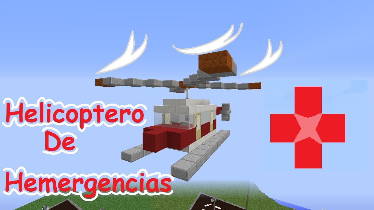Como hacer un HELICÓPTERO de EMERGENCIAS en MINECRAFT - Tutorial #13 ...