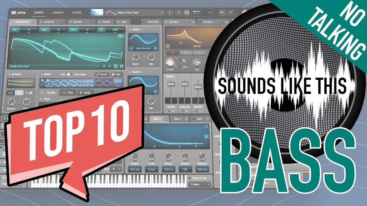 The 10 BEST Ultra Synth BASS Sounds (No Talking) - YouTube