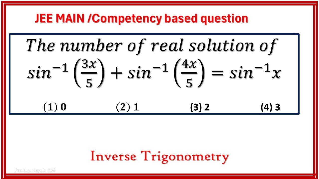 How to Find 𝑇ℎ𝑒 𝑛𝑢𝑚𝑏𝑒𝑟 𝑜𝑓 𝑟𝑒𝑎𝑙 𝑠𝑜𝑙𝑢𝑡𝑖𝑜𝑛 𝑜𝑓 〖𝑠𝑖𝑛〗^(−1) (3𝑥/5)+ 〖𝑠𝑖𝑛〗^(−1 ...