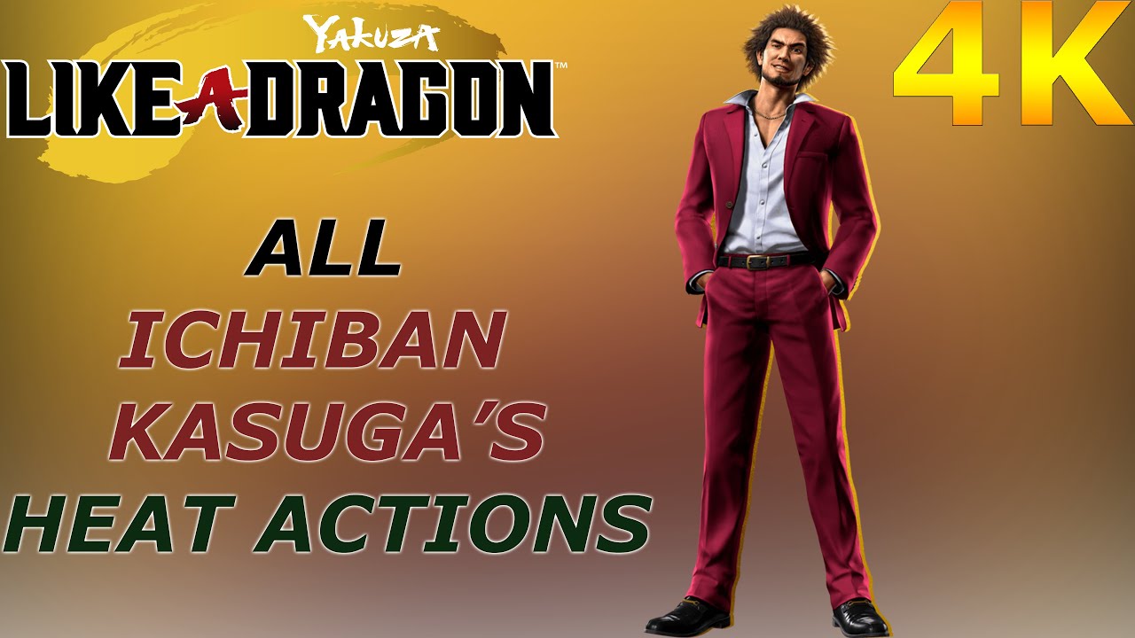 All Ichiban Kasuga's Heat Actions - Yakuza Like A Dragon {English ...