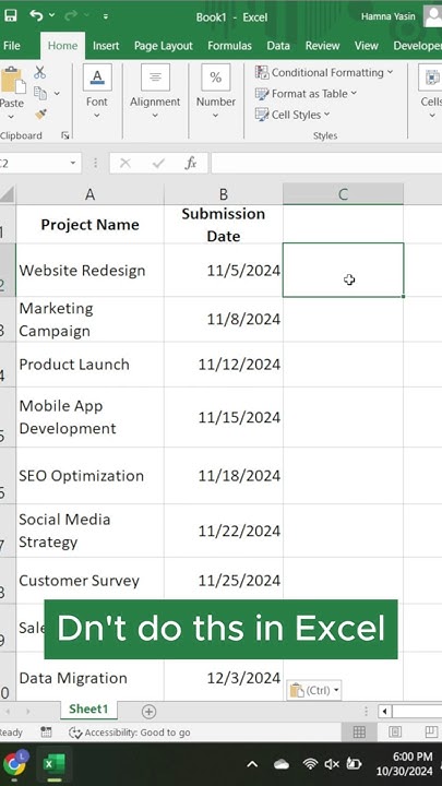 Quick Excel hack, Automate task with Excel #excel #shorts - YouTube