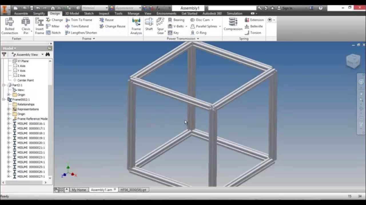 Autodesk Inventor Aluminum Frames Library - YouTube