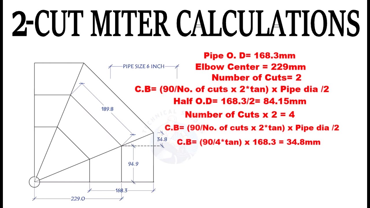 How to calculate and mark, Cut back, center piece, 2 cut miter - YouTube