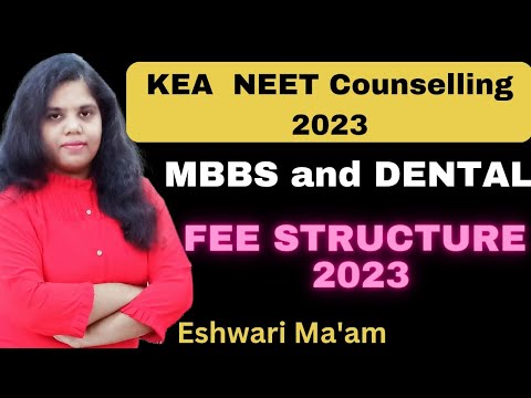KEA Medical and Dental Fee Structure 2023|MBBS 2023 Karnataka|Eshwari ...