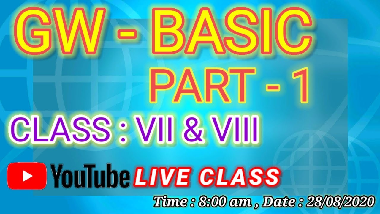 Gw Basic Gw Basic Programming For Beginners Vii Viii Gw Basic Tutorial In Bengali Youtube