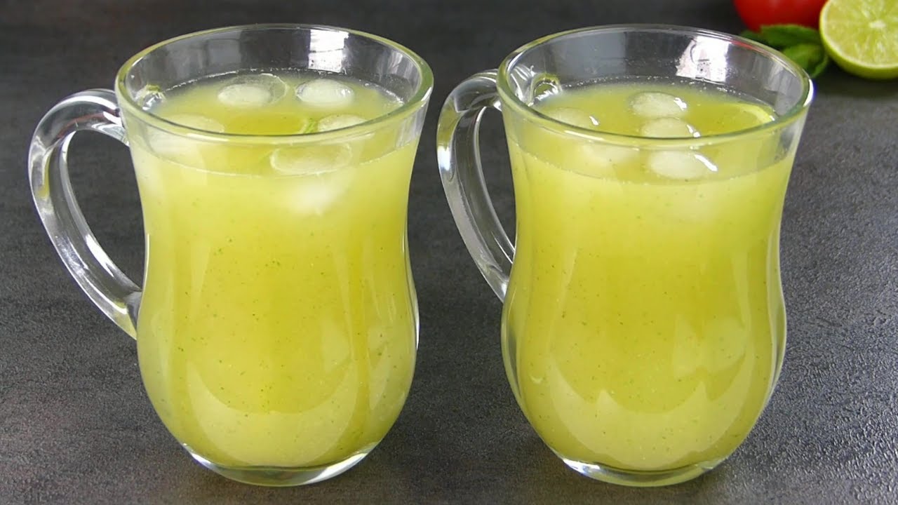 Aam Panna Recipe । Green Mango Panha by Tiffin Box | Green Mango Juice ...