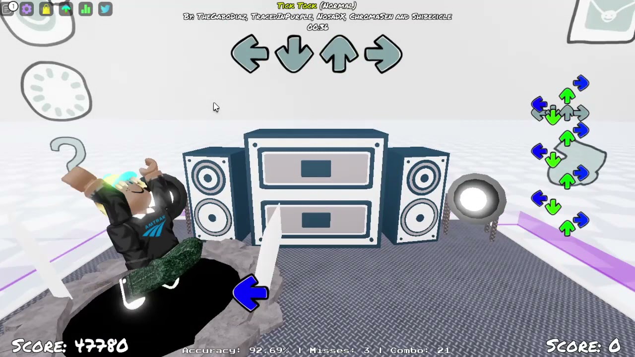 Funky Friday Tick Tock Normal 6 misses, 91. 91 accuracy - YouTube