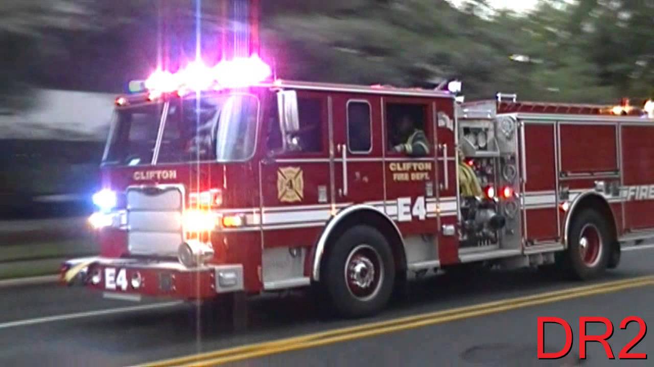 Clifton Fire Department Engine 4 Responding 8-8-13 - YouTube