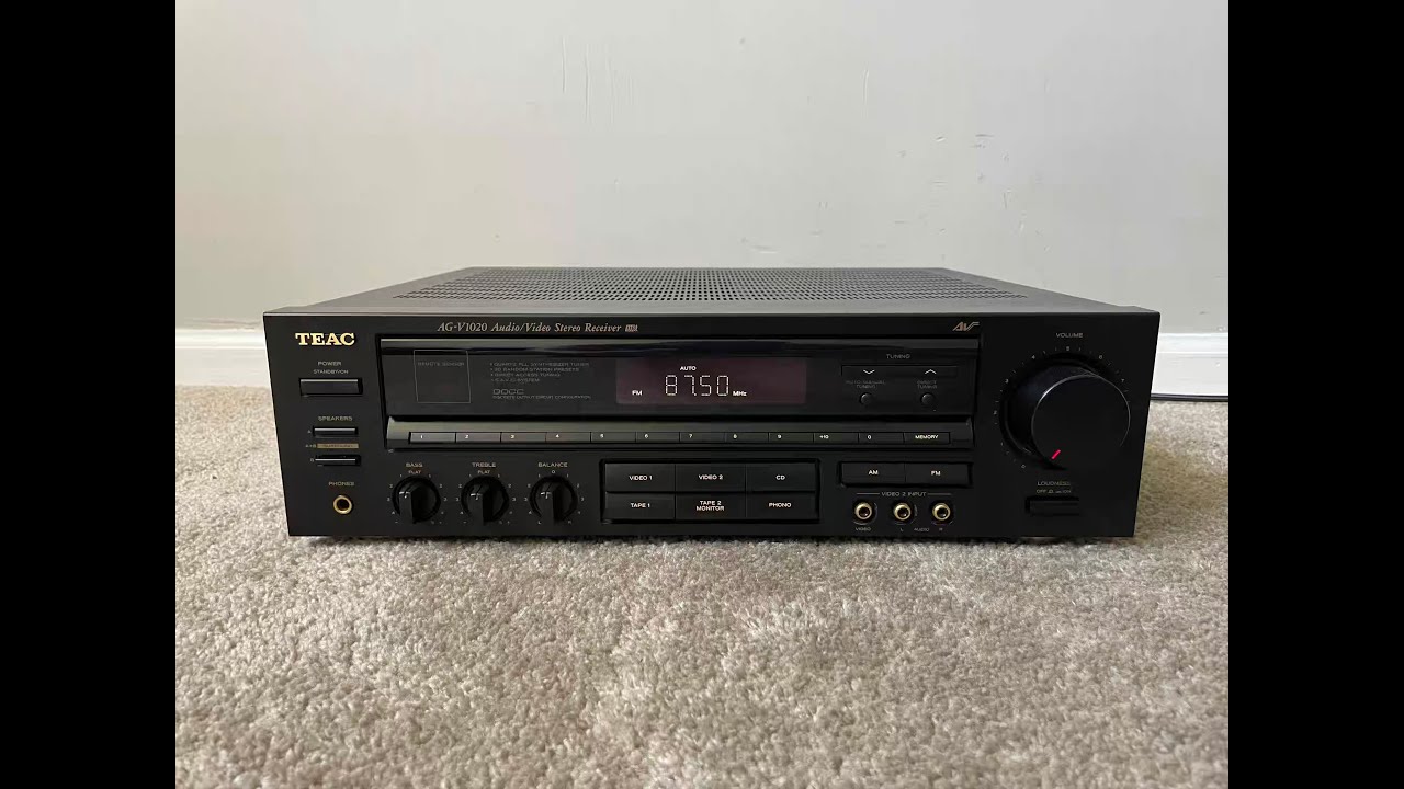 Teac AG-V1020 Home Stereo Audio AM FM Receiver - YouTube