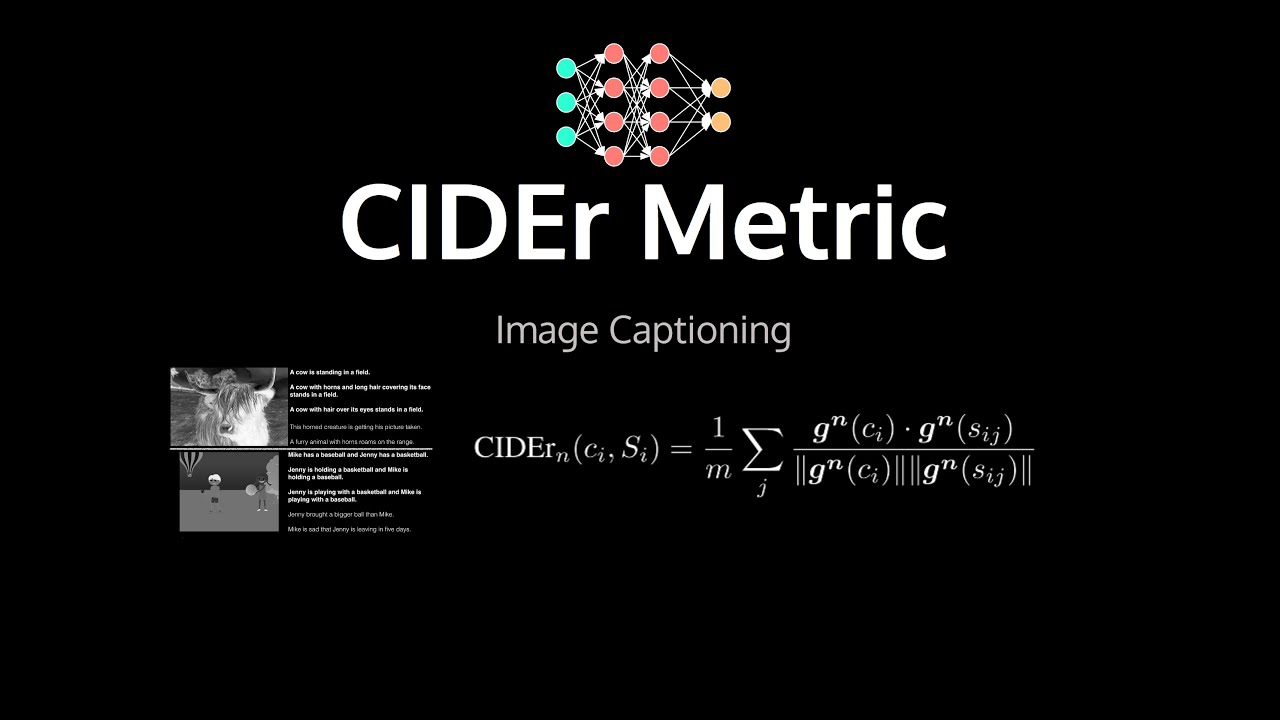 CIDEr Metric || Image Captioning || Deep Learning - YouTube
