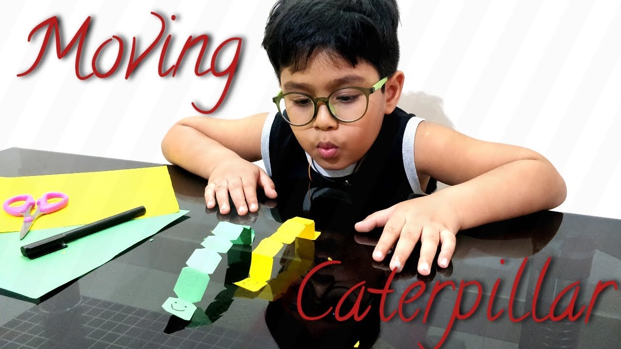 How to make a Moving paper Caterpillar | Paper craft for Kids | DIY ...