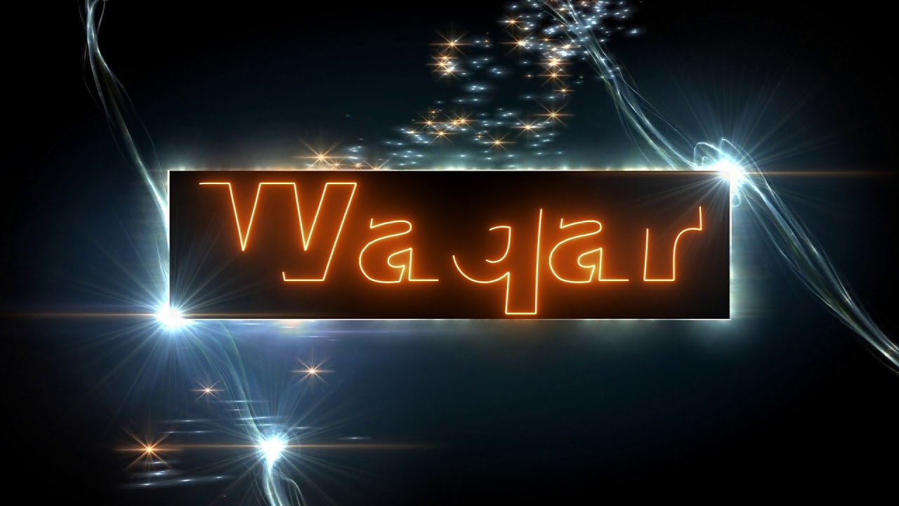 Waqar Name Text Animation Multi-Talented - YouTube