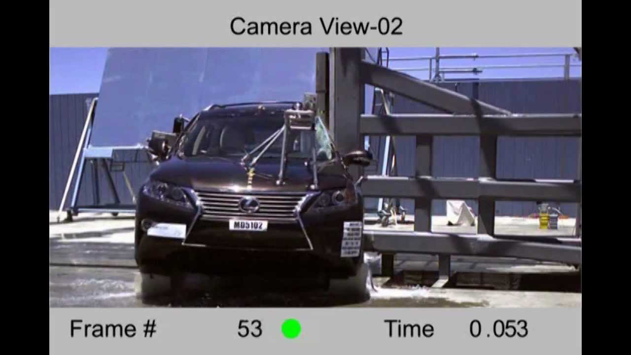 2013 Lexus RX270/RX350/RX450h NHTSA Side Pole Impact - YouTube