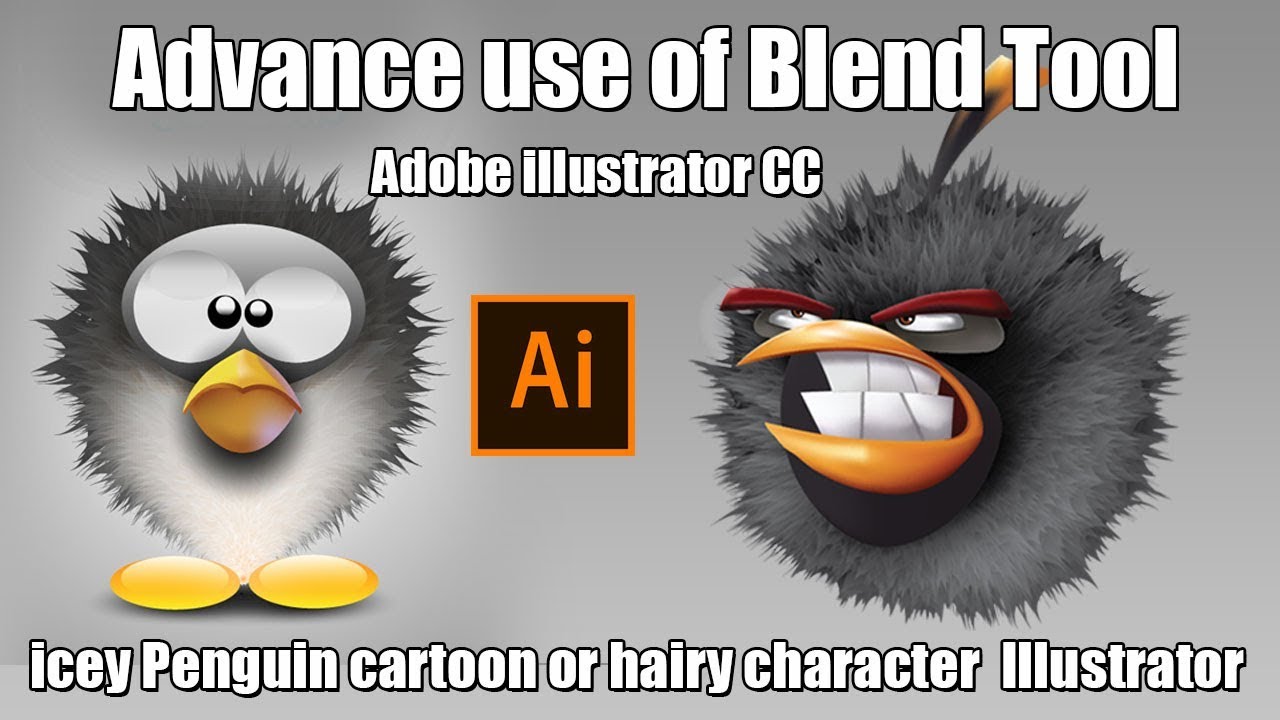 Advance use of Blend Tool in Adobe Illustrator cc | cartoon design in ...
