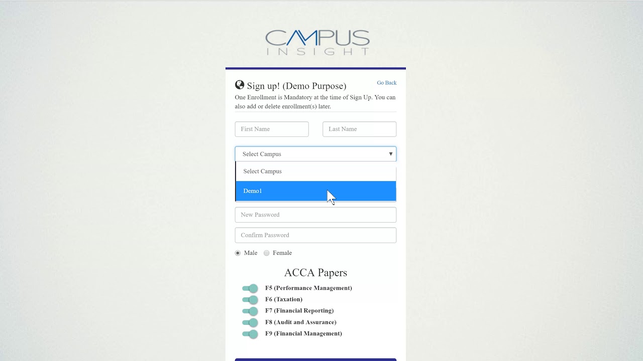 How to Sign up for a Student Demo Account - YouTube