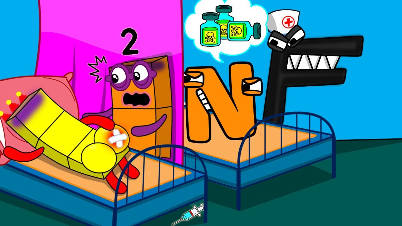 Alphabet Lore F and N kills Numberblocks 3 using a needle ...