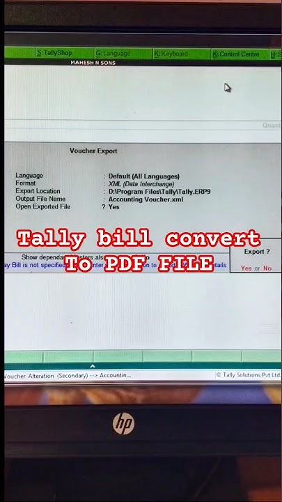 Tally bill ko PDF file me kaise convert kare #tally #tally erp9 #bill convert to PDF #pdf ...