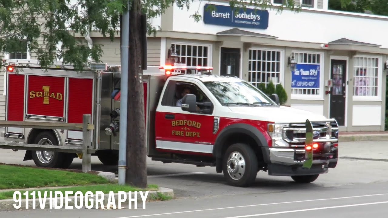 Bedford Fire Department Squad 1 and Medic 1 Responding - YouTube