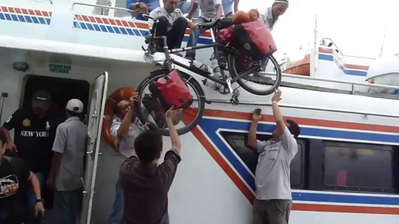 World Cycle Tour; Batam to Dumai Ferry Indonesia. - YouTube