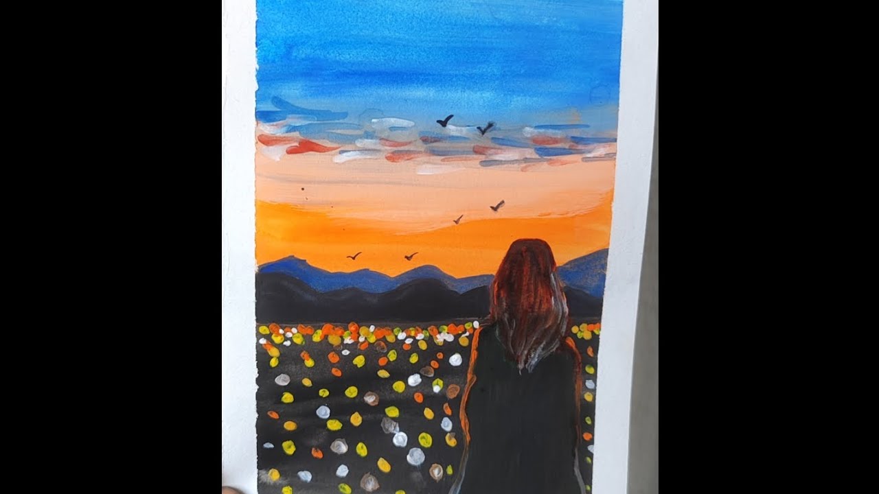 Very Simple And Easy Poster Color Drawing And Painting ||Full Tutorial ...