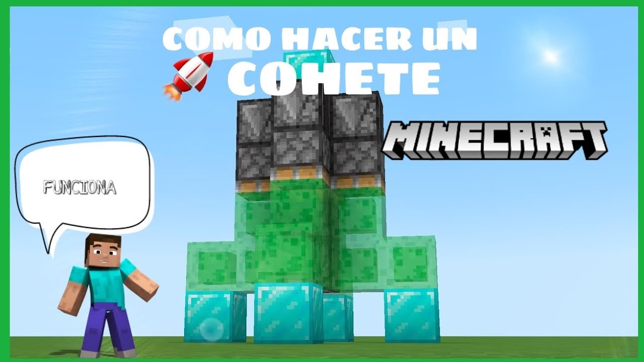 Cómo hacer un COHETE en MINECRAFT (Nada de mod). - YouTube
