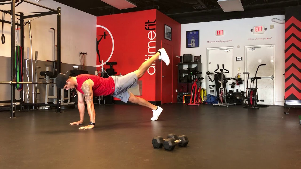 High Plank + Kickbacks - YouTube