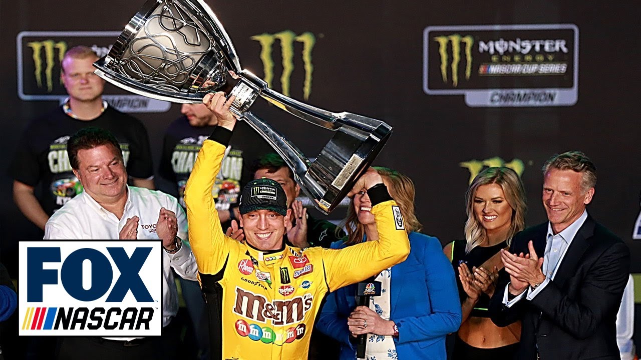 Trophy Presentation: Kyle Busch accepts his 2nd Cup Series trophy ...