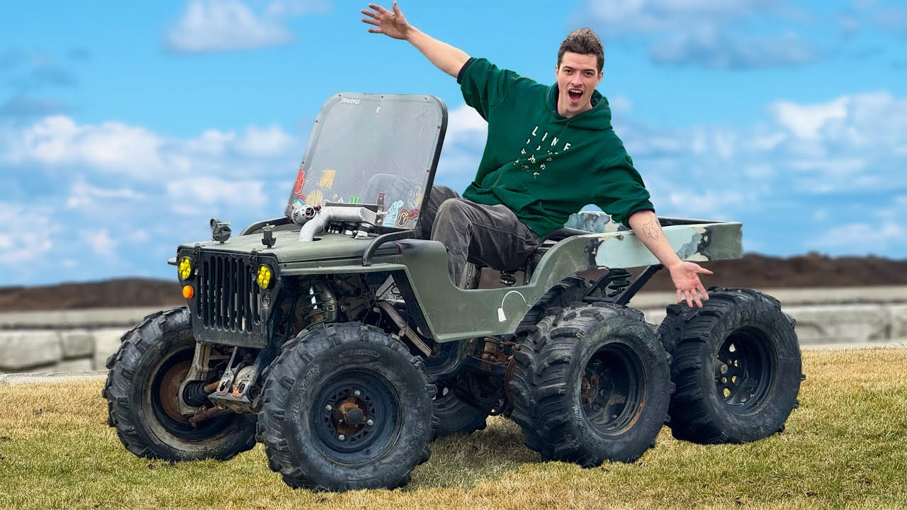 300HP 6 Wheel Drive Mini Jeep Insane Transformation! - YouTube
