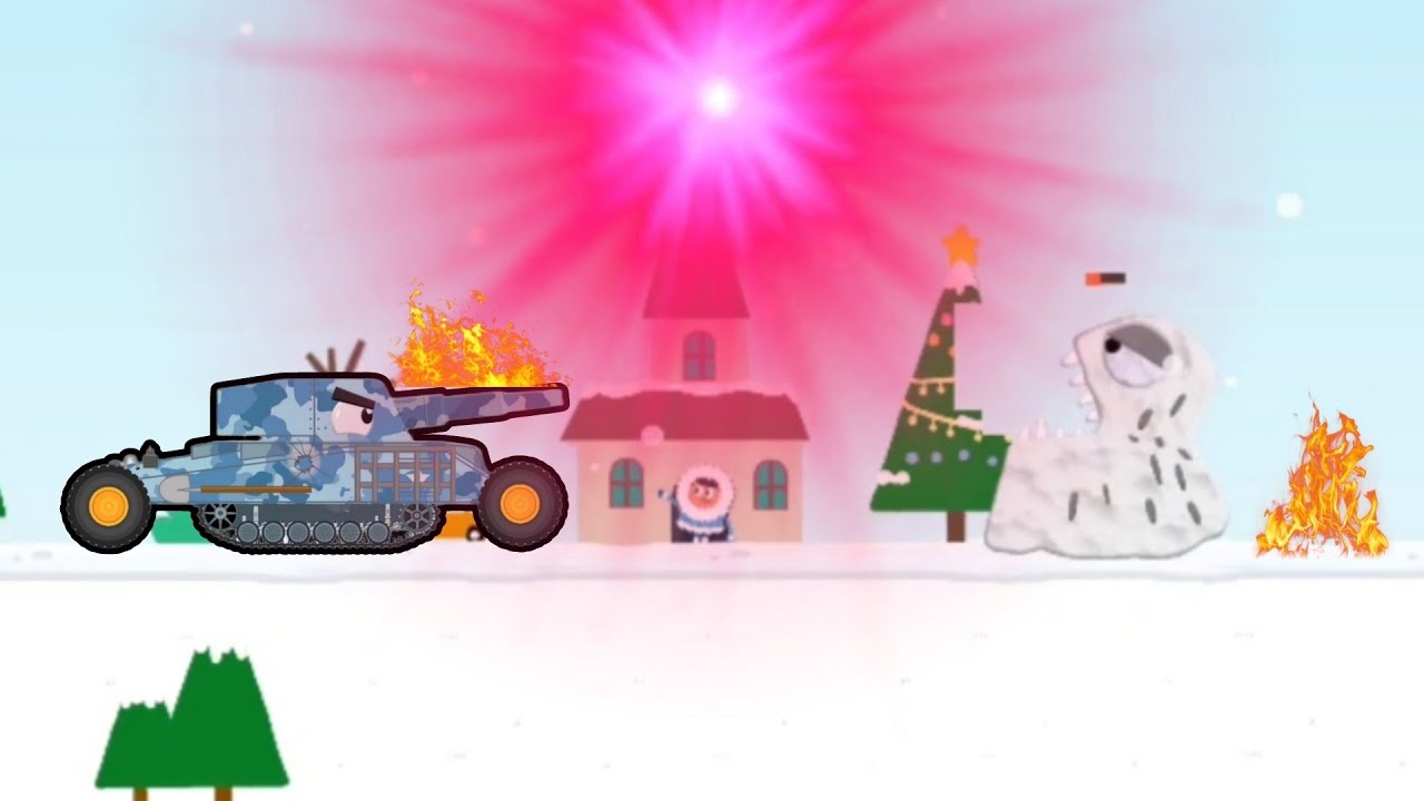 Labo Tank Barakuda Biru Melawan Monster Salju Putih Yang Menakutkan dan ...