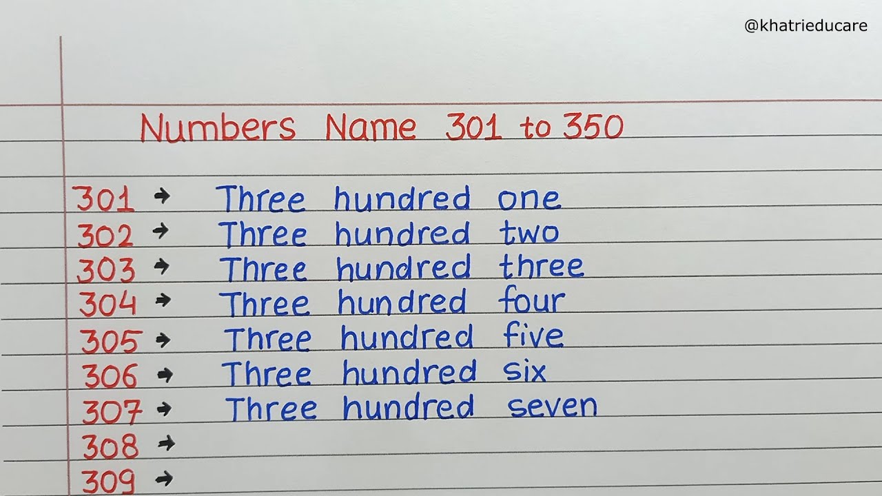 Write Number Names 301 To 350 In Words II 301 To 350 Number Names II write-number-names-301-to-350-in-words-ii-301-to-350-number-names-ii