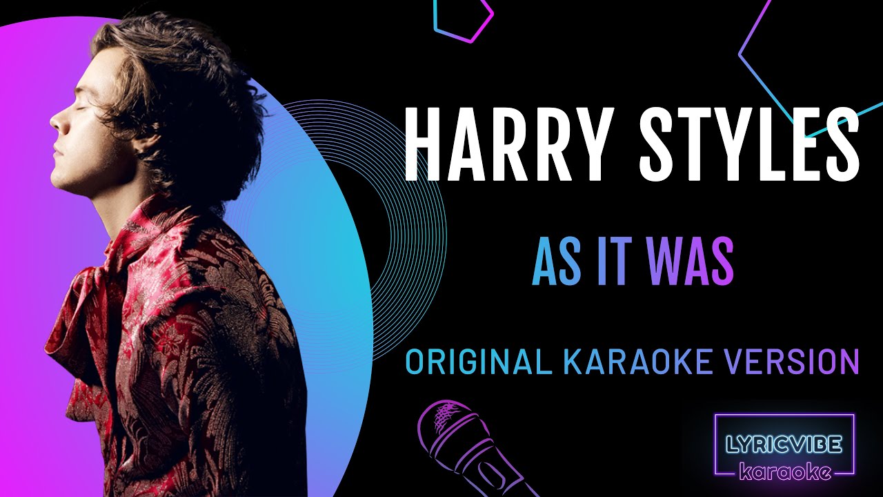 Harry Styles - As It Was - Karaoke With Lyrics (Backing Vocals) - YouTube