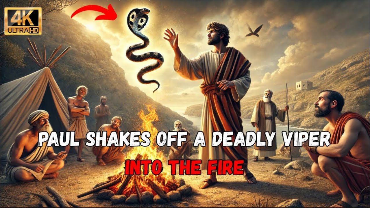 Paul Shakes Off a Deadly Viper into the Fire |A lesson in Gods ...