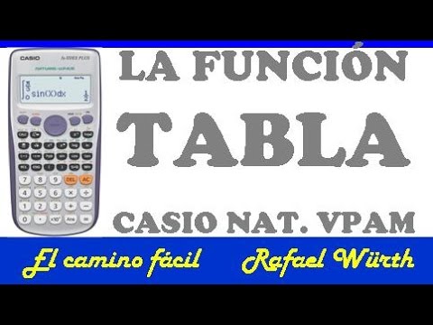 TABLA DE VALORES EN UNA CASIO NATURAL VPAM (570- 991) - YouTube