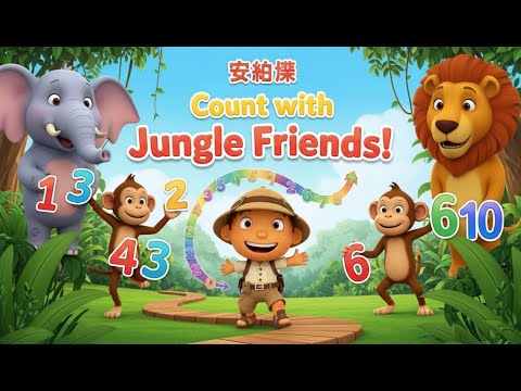 Learning Numbers with Animals 🐘🐻 | Fun Jungle Counting Song for Kids ...
