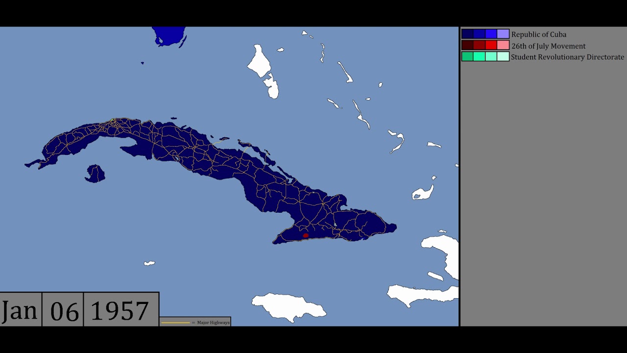 Cuban Revolution Map